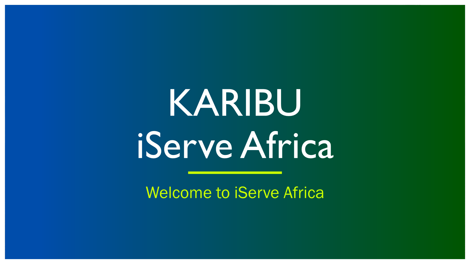 Welcome to iServe Africa – iServe Africa